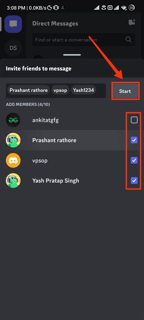 how to create a group chat in discord geeksforgeeks