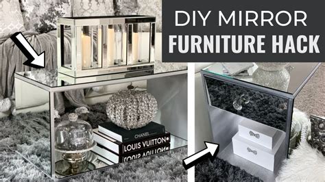 Diy Faux Mirrored Furniture