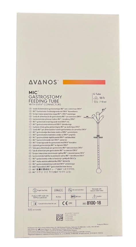 Avanos Mic Balloon Gastrostomy Feeding Tube With Enfit Medisa