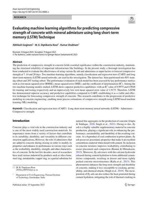 Ajce Lstm Abhilash Pdf Concrete Machine Learning