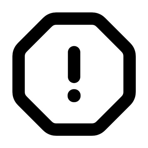 Octagon Warning Vector SVG Icon SVG Repo