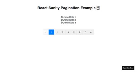 React Sanity Pagination Examples Codesandbox