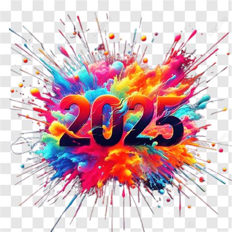 2025 생생한 다채로운 페인트 폭발 동적 튀김 2025년 추상 미술 동적 스플래터 Png 일러스트 및 이미지 에 대한