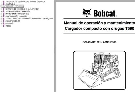 Bobcat Excavator T590 Operation Maintenance Manual ES