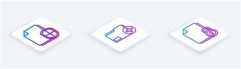 등분성 줄 문서 보호 개념을 설정하고 새 폴더를 추가하고 문서 및 잠금을 잠급합니다 흰색 정사각형 버튼 벡터 3차원 형태에 대한