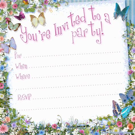 Free Birthday Party Invitation Templates Of Free Printable Girls