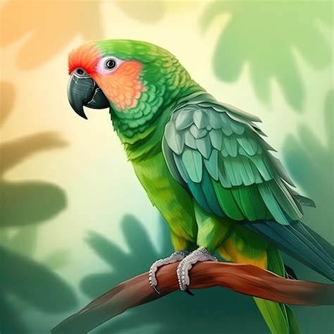 Premium Ai Image Parrot Bird Nature Background