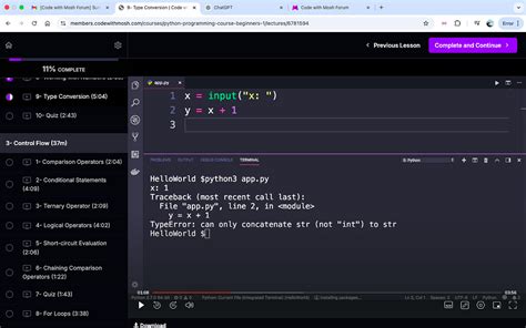 Python Mastery Course Type Conversion Part 1 Python Code With