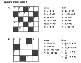 Linear Equations Cross Puzzles Artofit