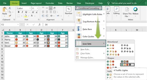 Icon Sets In Excel Conditional Formatting Examples How To Use