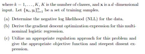 Solved Logistic Regression In This Problem We Consider A Chegg