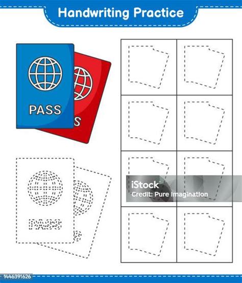 필기 연습 여권의 추적 라인 교육 어린이 게임 인쇄 워크시트 벡터 일러스트 레이 션 0명에 대한 스톡 벡터 아트 및 기타 이미지 0명 개발 공란 Istock
