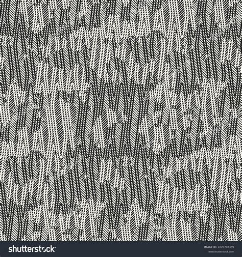 Monochrome Complexity Textured Broken Geometric Pattern Stock Vector