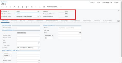 How To Create A New Customer In Acumatica Germinit Innovation