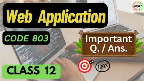 Class 12 Web Application Code 803 Cbse Board Exam Important Question Answer 2025 Sample Paper