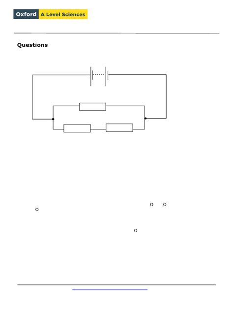 Circuit Calculations Questionsdoc 1 Pdf