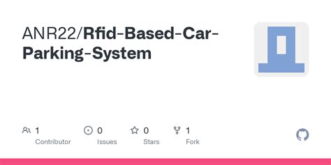 Github Anr Rfid Based Car Parking System