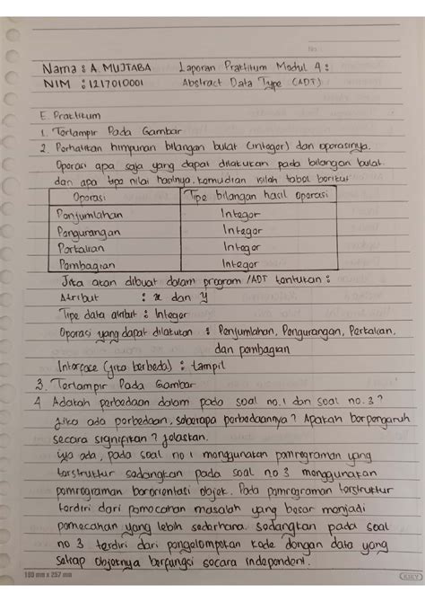 1217010001 A Mujtaba Laporan Praktikum Modul 4 Abstract Data Type Adt 1 Kalkulus Ii