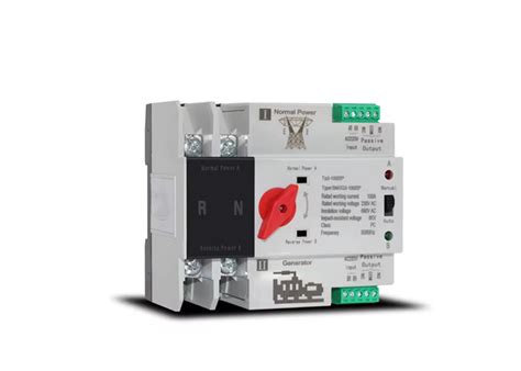 Din Rail Dual Power Auto Transfer Switch Manual Auto Operation Grid Generato