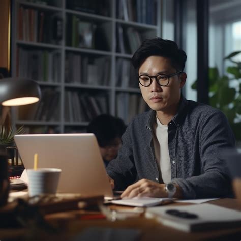 Premium AI Image A Bright Man Is Working Electronics Projects Photos