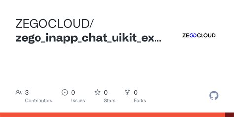 Github Zegocloudzegoinappchatuikitexampleios