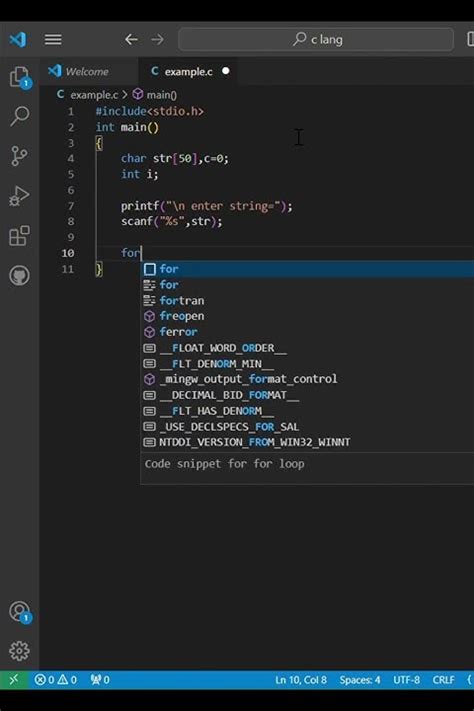 C Program To Reverse The String Youtube