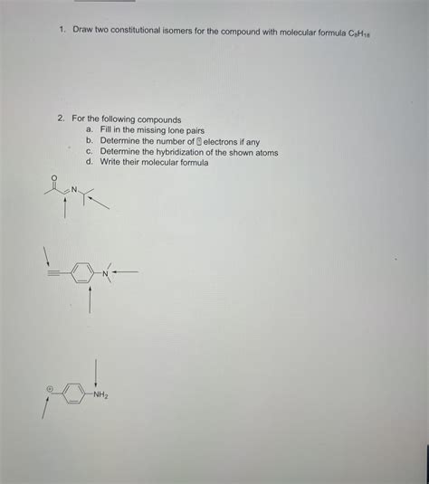 Draw two constitutional isomers for the compound with | Chegg.com