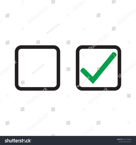 Checkbox Set Blank Checked Checkbox Vector Stock Vector Royalty Free