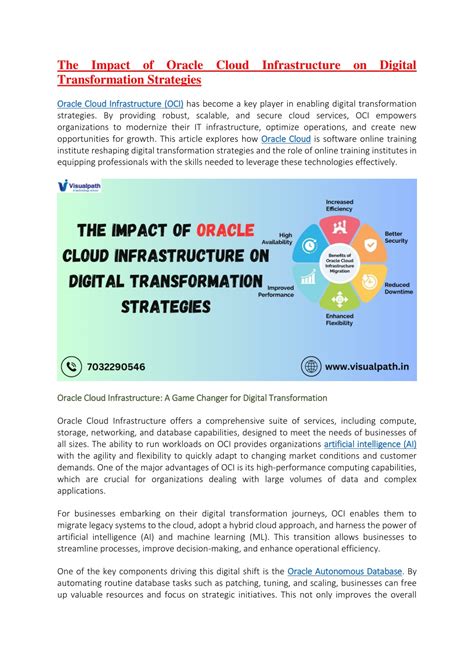 Ppt Oracle Cloud Infrastructure Oci Training In Bangalore
