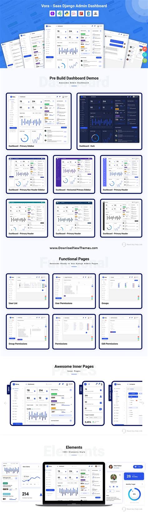 Vora Saas Admin Dashboard Django Template Review Download New Themes