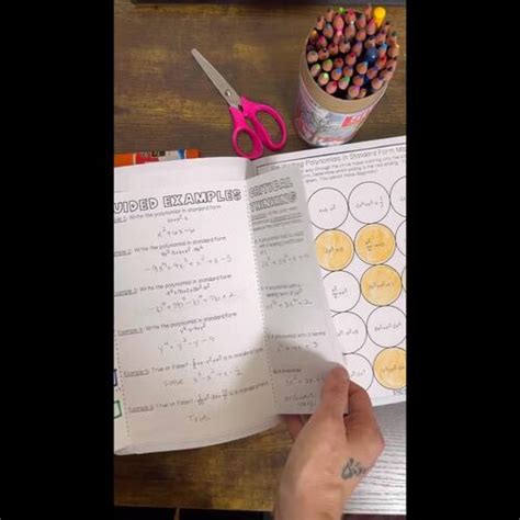 Polynomial Operations Guided Notes Activity Worksheets Interactive Notebook