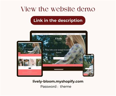Shopify Store Clothing Theme Feminine Pink Shopify Website Template Fashion Premium E Commerce