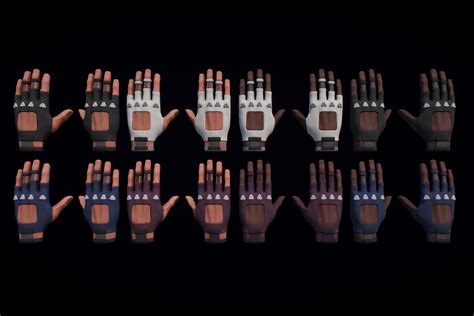 Vr Stylized Hand Glove Variation 03 Left And Right 3d Humanoids