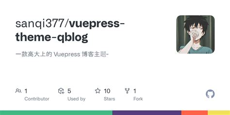 github sanqi377 vuepress theme qblog 一款高大上的 vuepress 博客主题~