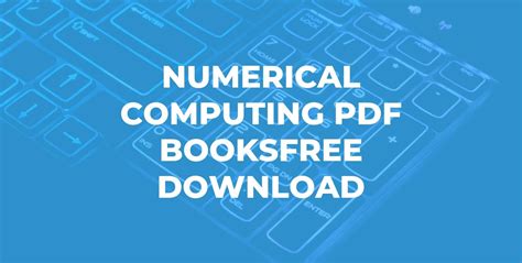 2020s Best Numerical Computing Pdf Books Notes Course Data And