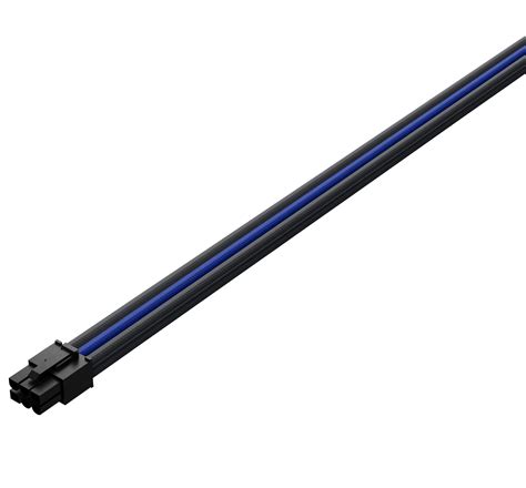 6 Pin PCIe GPU Extension Cable Carbon Electric Blue Reaper Cable