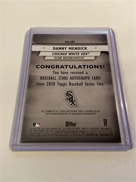 2020 Topps Series 2 Ii Danny Mendick Baseball Stars Auto 199 Rc Black