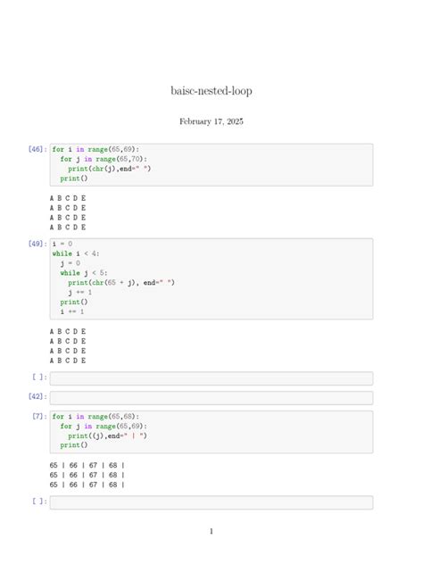 Baisc Nested Loop Pdf