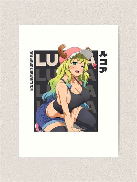 Quetzalcoatl Lucoa Miss Kobayashis Dragon Maid V2 Art Print For