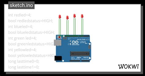 4led Wokwi Esp32 Stm32 Arduino Simulator 4led Wokwi Esp32 Stm32 Arduino Simulator