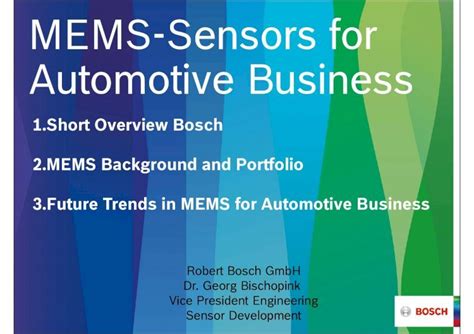 PDF MEMS Sensors For Automotive Business V E G ESP Safety Critical Long Product