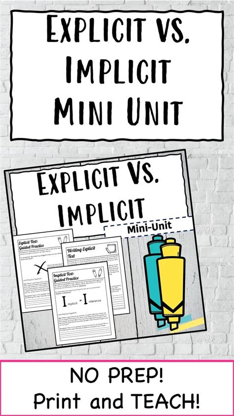 Explicit Vs Implicit Mini Unit Tpt Running With Erasers Mini