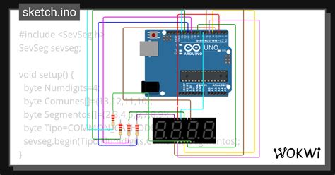 4 Digitos 7 Segmentos Wokwi Esp32 Stm32 Arduino Simulator