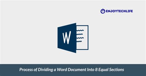 How To Divide A Word Document Into Equal Sections Enjoytechlife