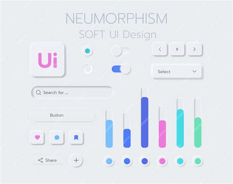 Premium Vector 3d Neumorphism Soft Ui Design 3d Buttons
