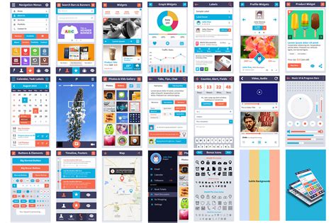 App Ui Psd Kit By Graphicsfuel On Dribbble