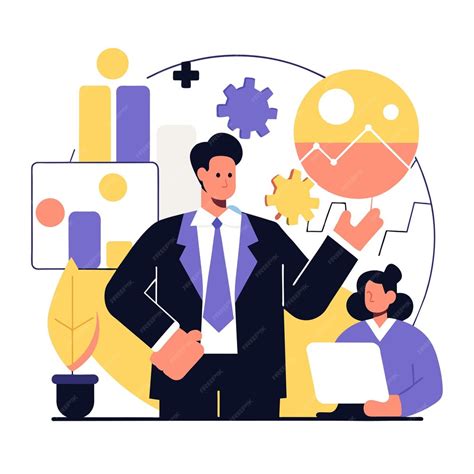 A Man Is Standing In Front Of A Computer Premium Ai Generated Vector