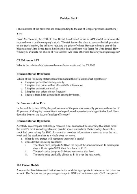 Problem Set Ps Problem Set The Numbers Of The Problems Are Corresponding To The End Of