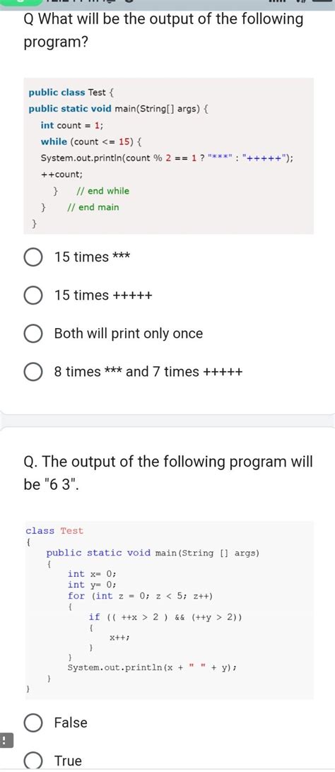 Solved Q What Will Be The Output Of The Following Program Chegg Com