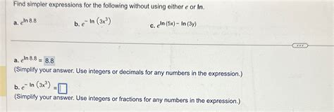 solved find simpler expressions for the following without